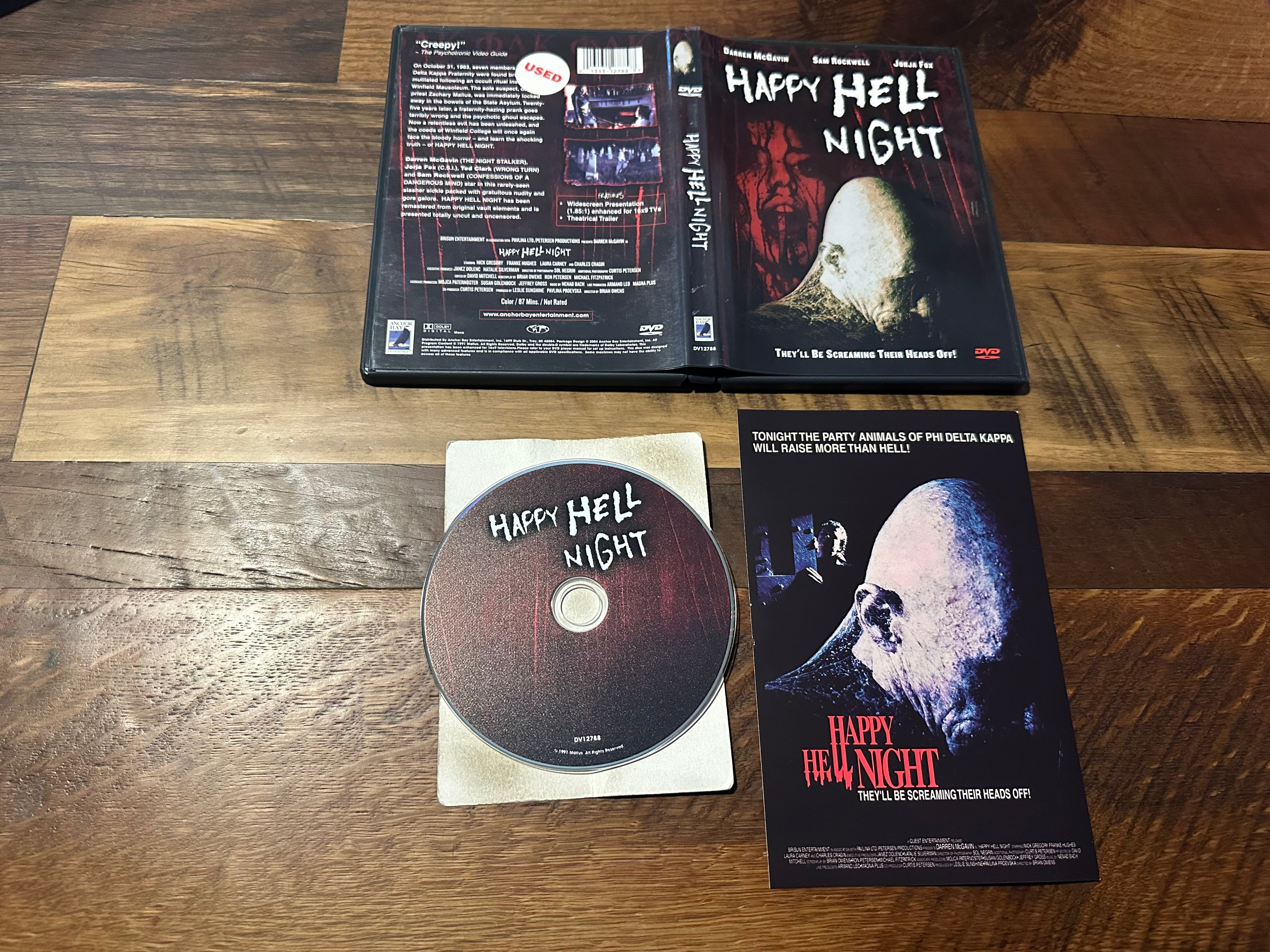 Happy Hell Night DVD-Anchor Bay-90’s Horror-Widescreen- – DVDHorrorman
