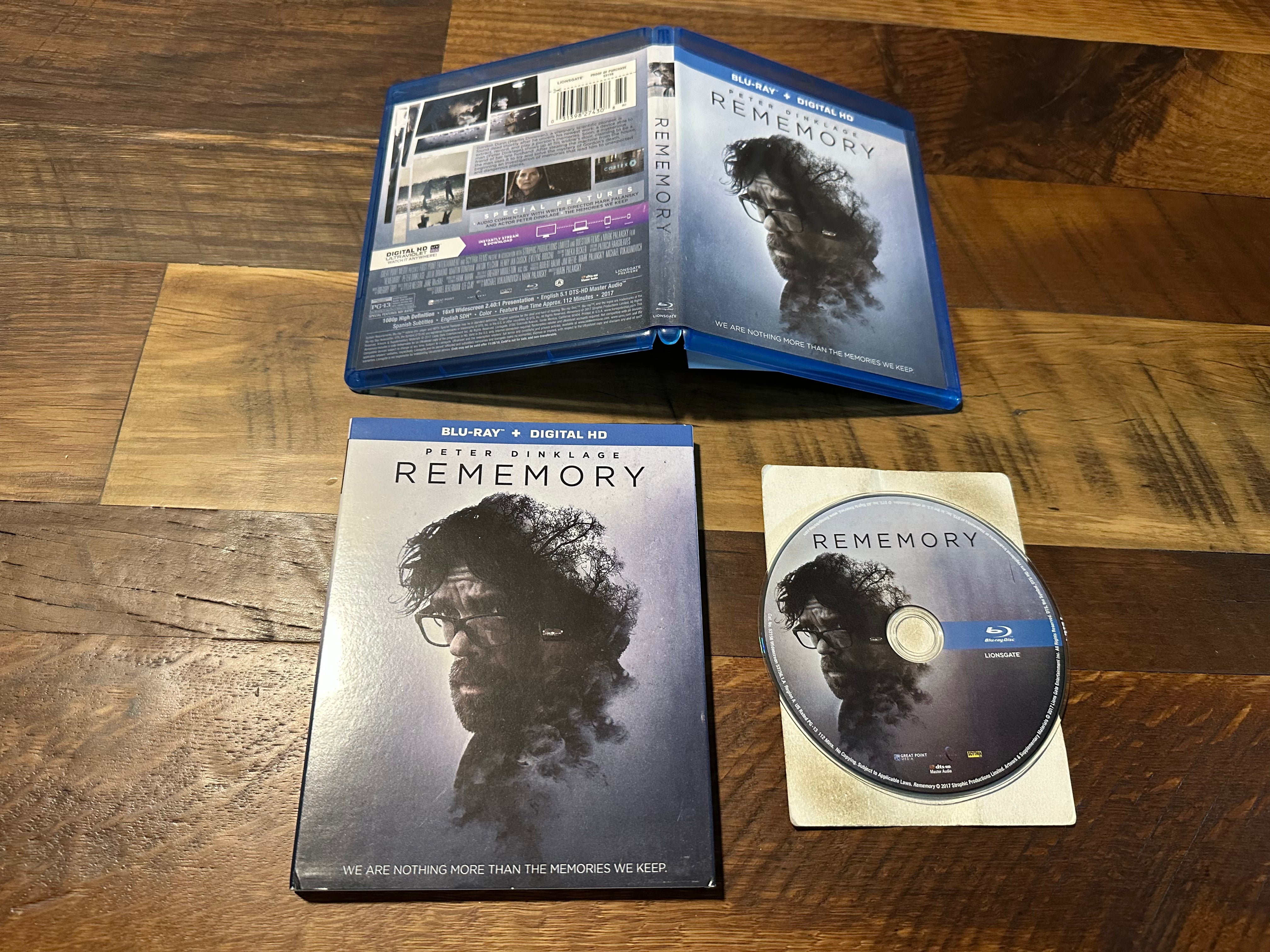 Rememory Blu ray-Lionsgate-Slipcover-Peter Dinklage-No Digital- – DVDHorrorman