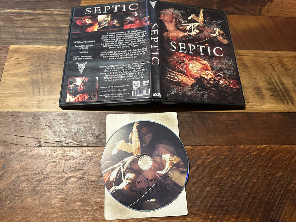 Septic DVD-Morbid Vision Films-Obscure Horror-Signed X4-Rare ...