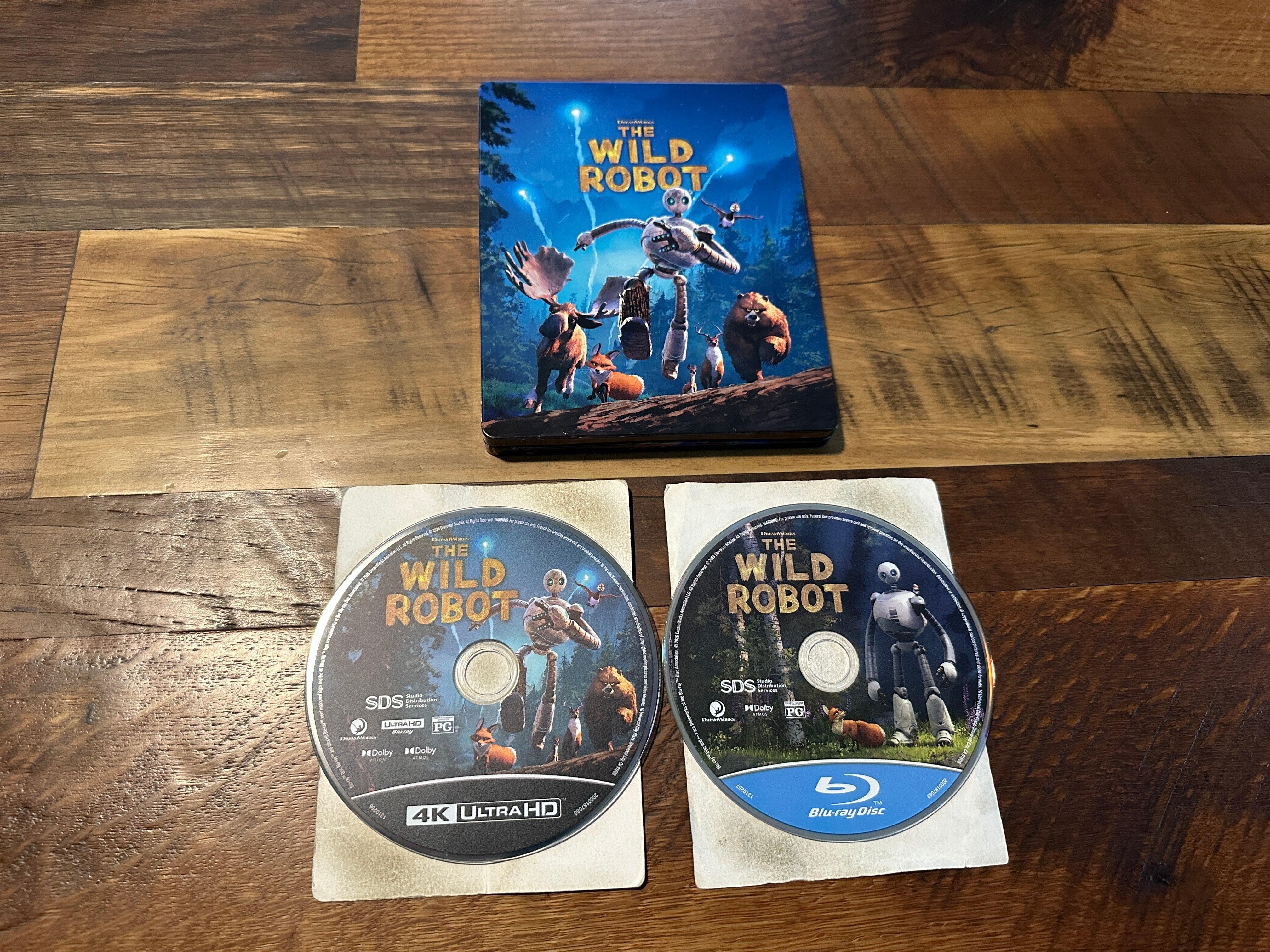 The Wild Robot (4K Ultra HD/Blu ray, Dreamworks, Steelbook, No Digital ...