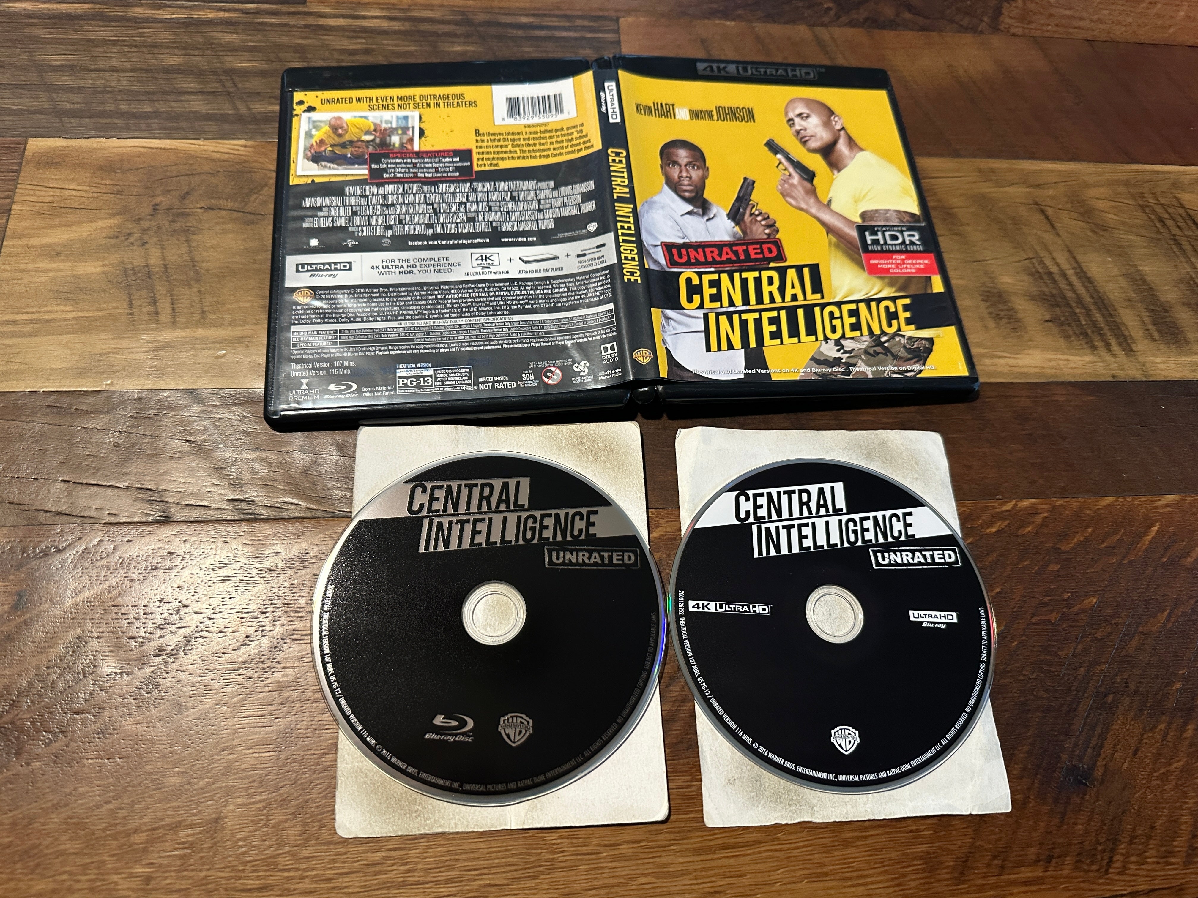 Central Intelligence (4K Ultra, Warner Bros, Kevin Hart, No Digital) – DVDHorrorman