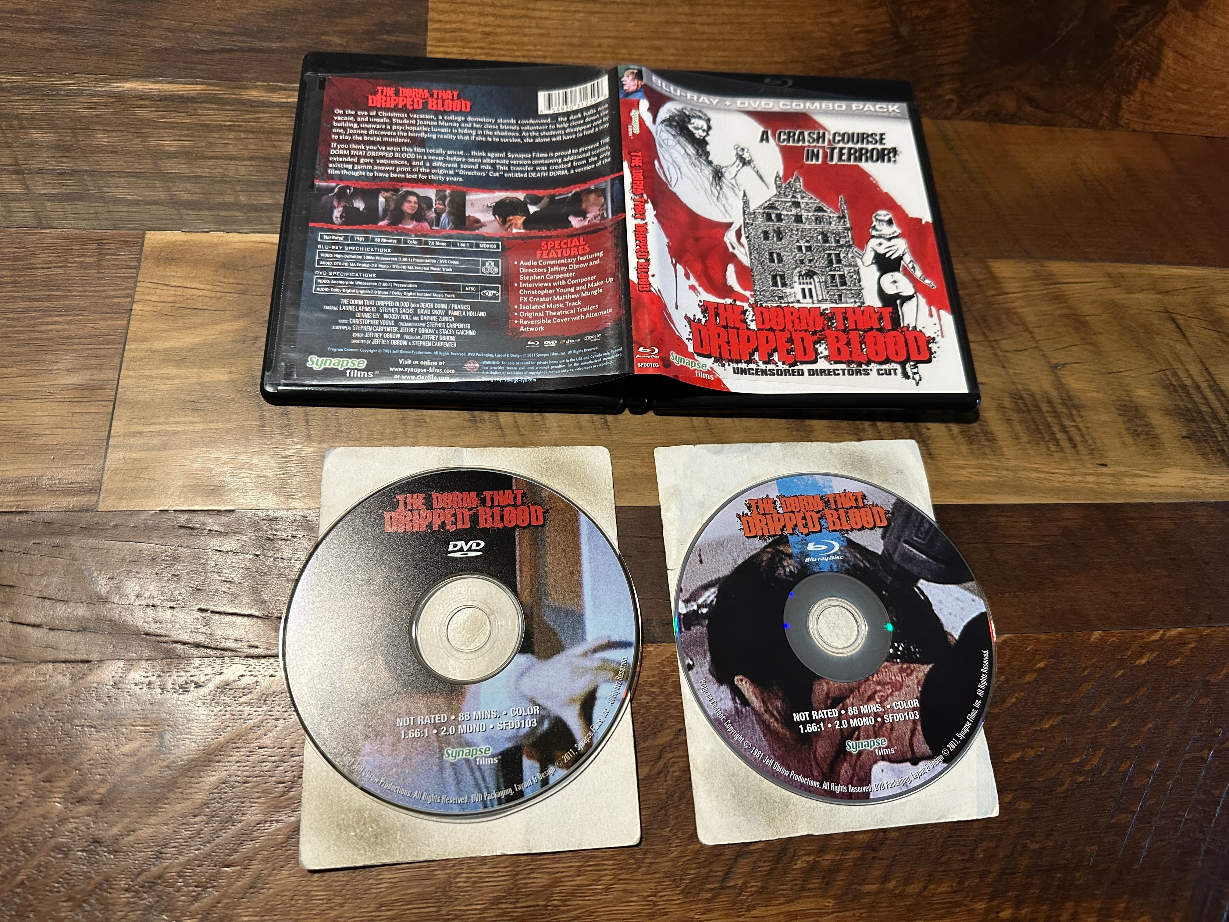 The Dorm That Dripped Blood (Blu ray/DVD, Synapse Films, Director’s Cu ...