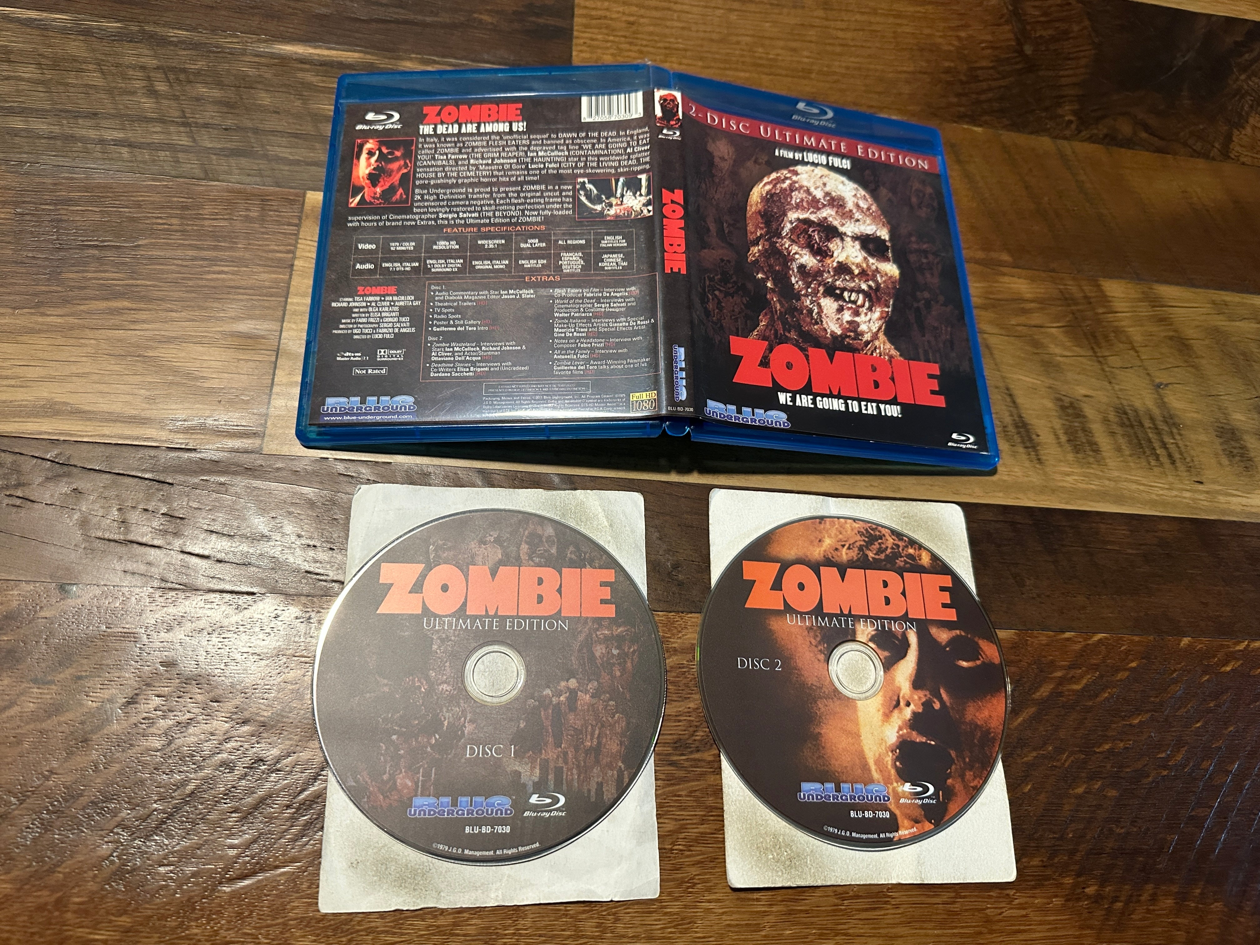 Zombie (Blu ray, Blue Underground, 2 Disc Ultimate Edition) – DVDHorrorman