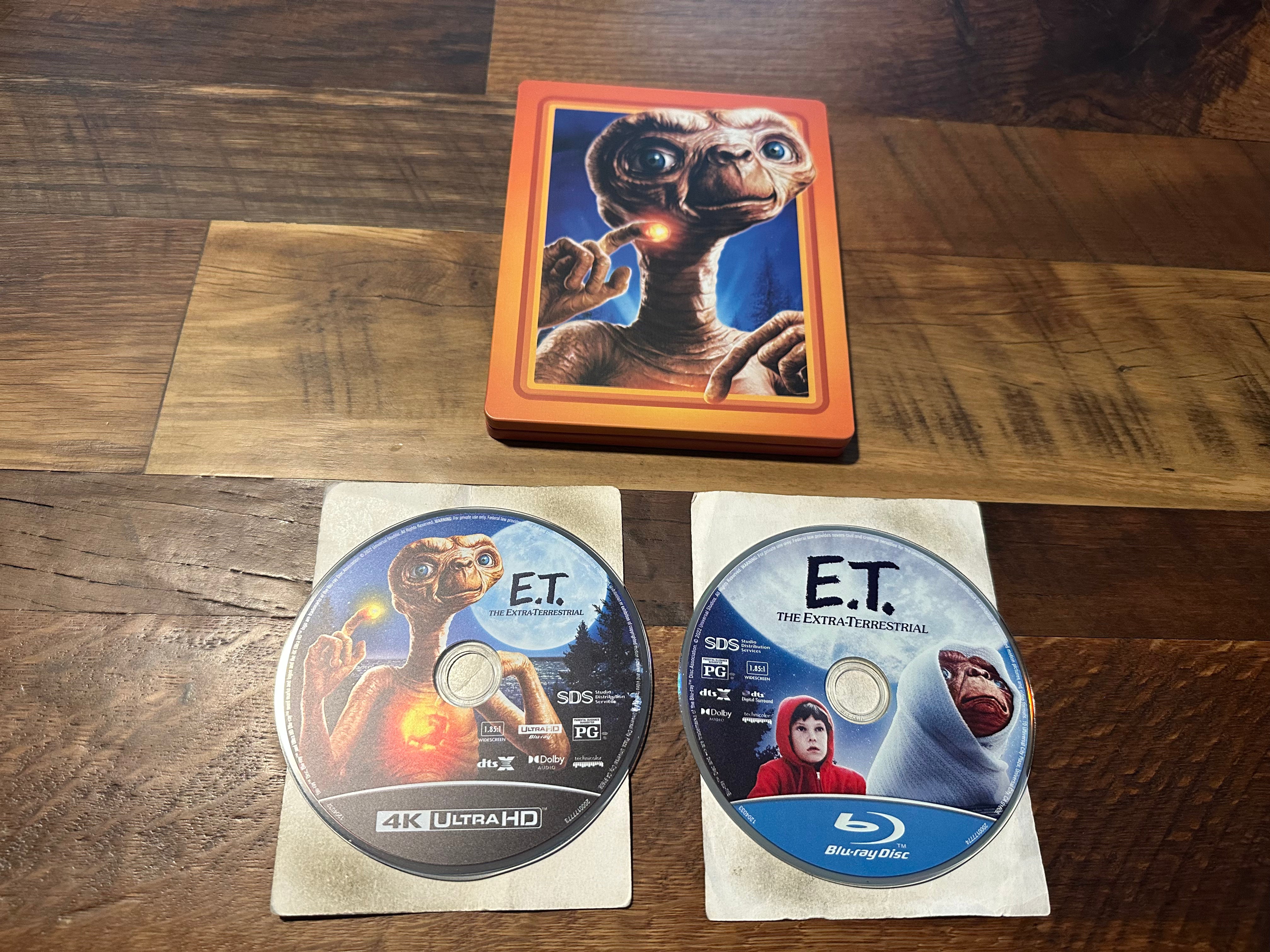 E.T. The Extraterrestrial 4K Ultra HD/Blu ray-Steelbook-2 Disc-No Digi ...