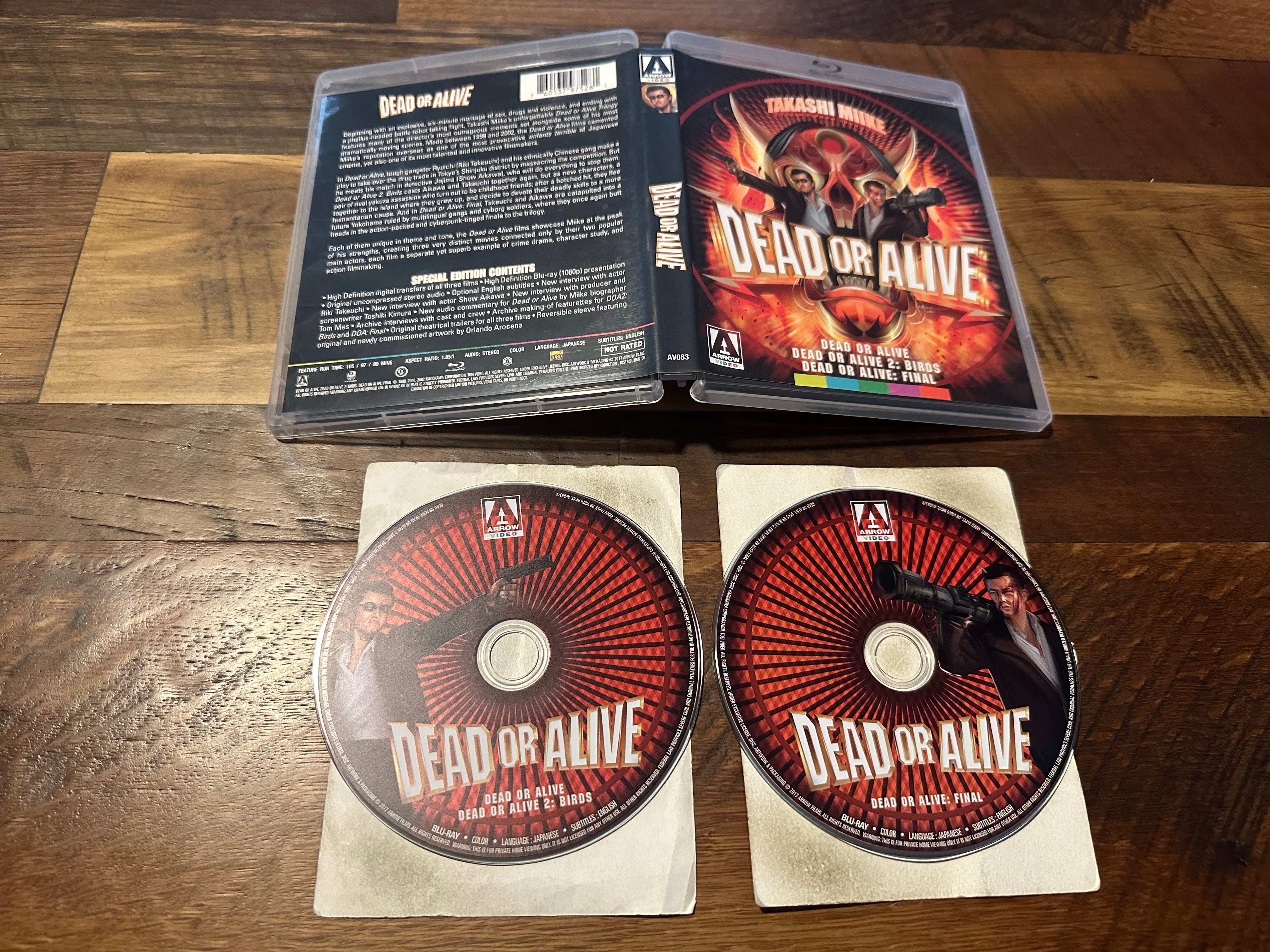 Dead Or Alive Part 1-3 Blu ray*Arrow Video*US Release*2 Disc ...