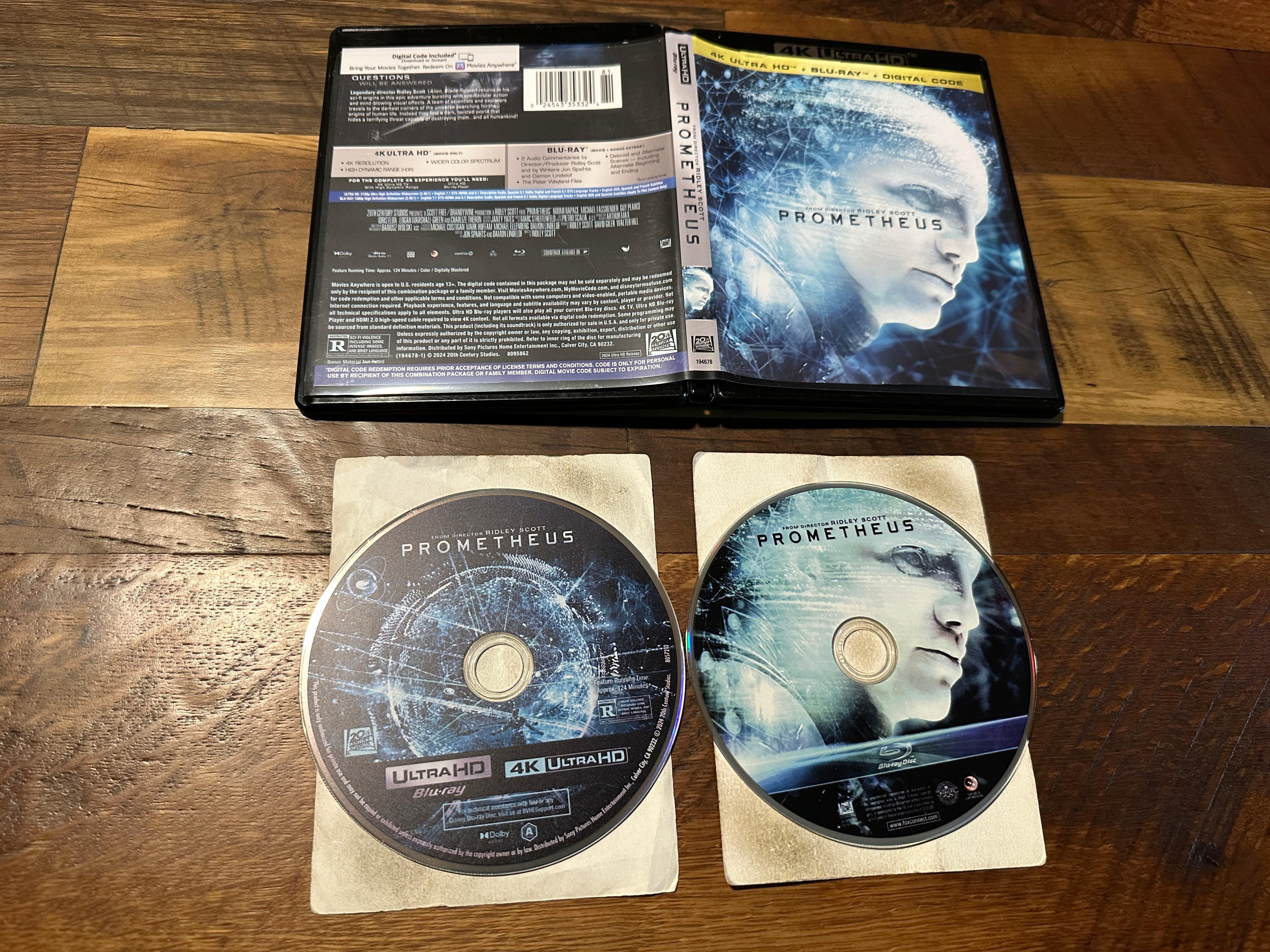 Prometheus (4K Ultra HD/Blu ray, 20th Century Fox, 2 Disc, Widescreen ...