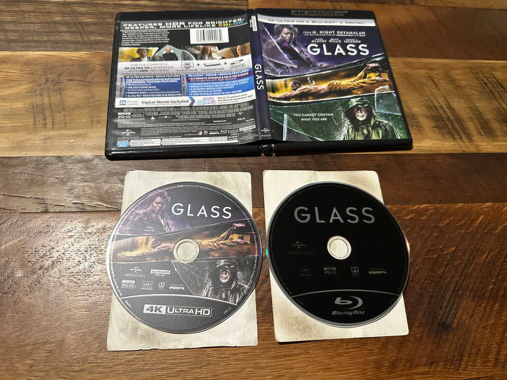 Glass (4K Ultra HD/Blu ray, Universal, 2 Disc, Bruce Willis, No Digita ...