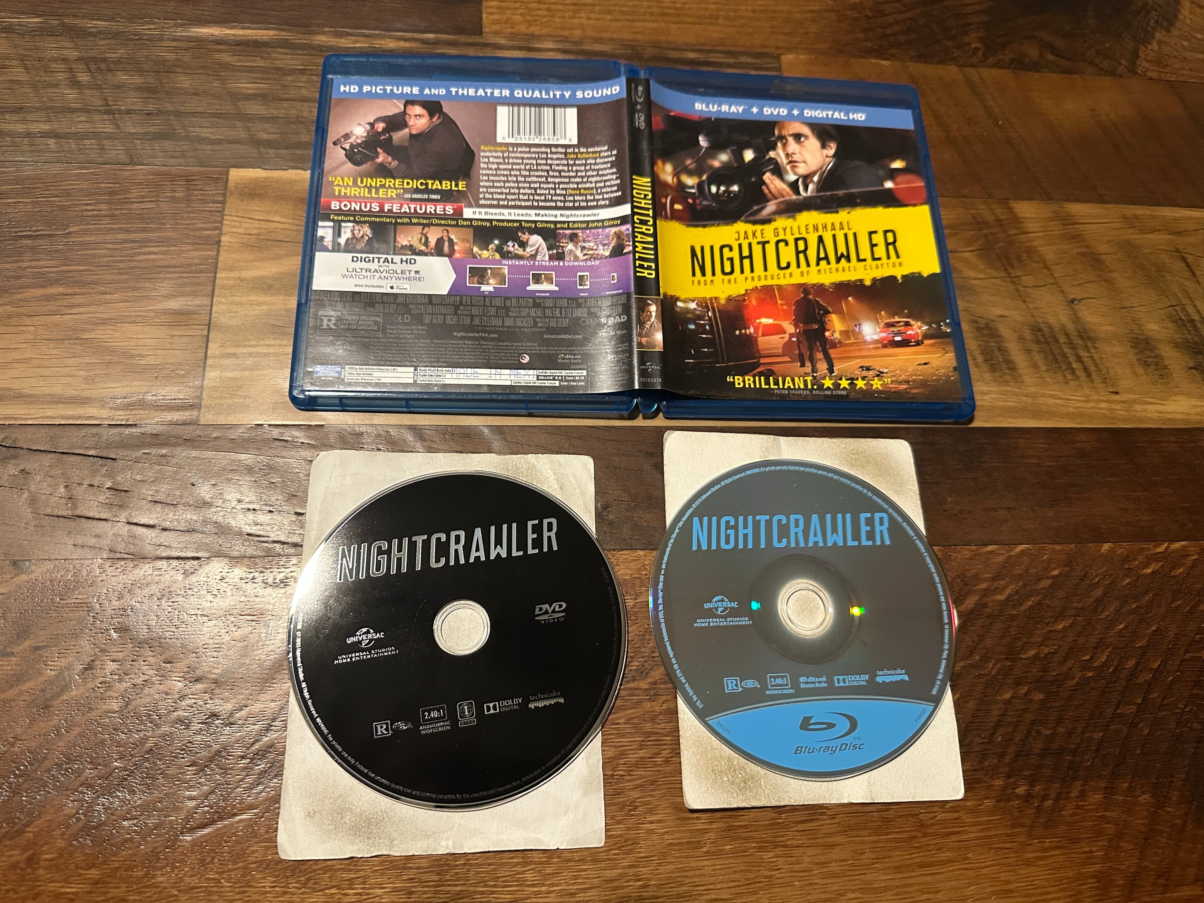 Night Crawler (Blu ray/DVD, Universal, Jake Gyllenhaal, No Digital ...