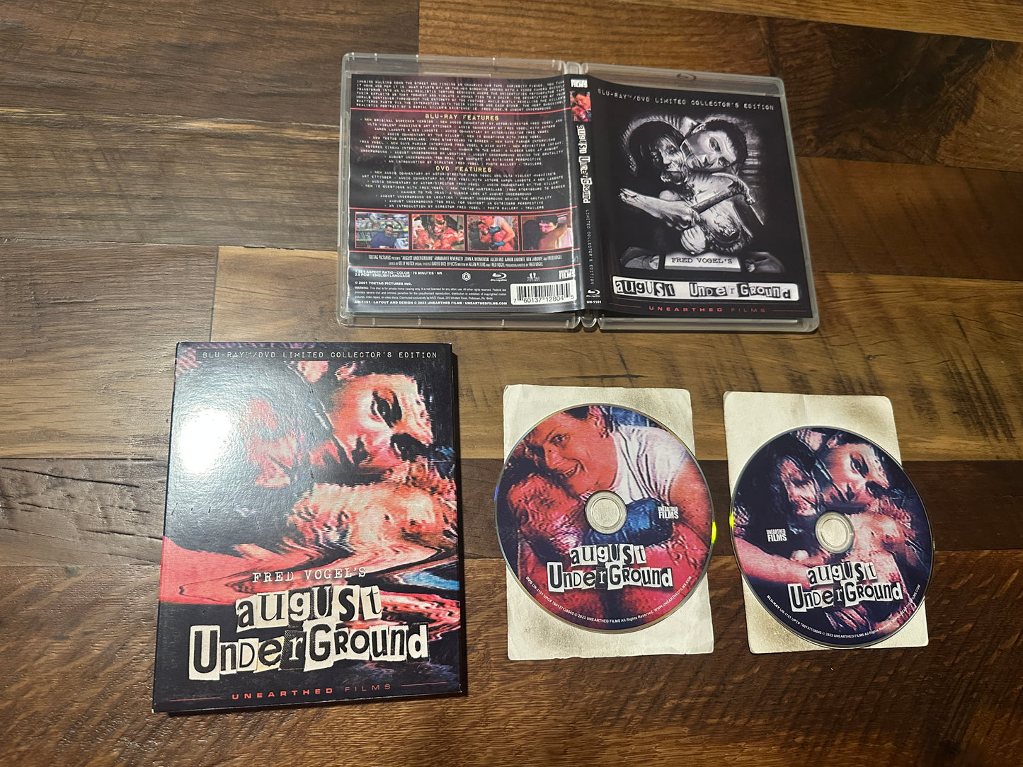 August Underground (Blu ray/DVD, Limited Edition, Fred Vogel, Slipcove ...