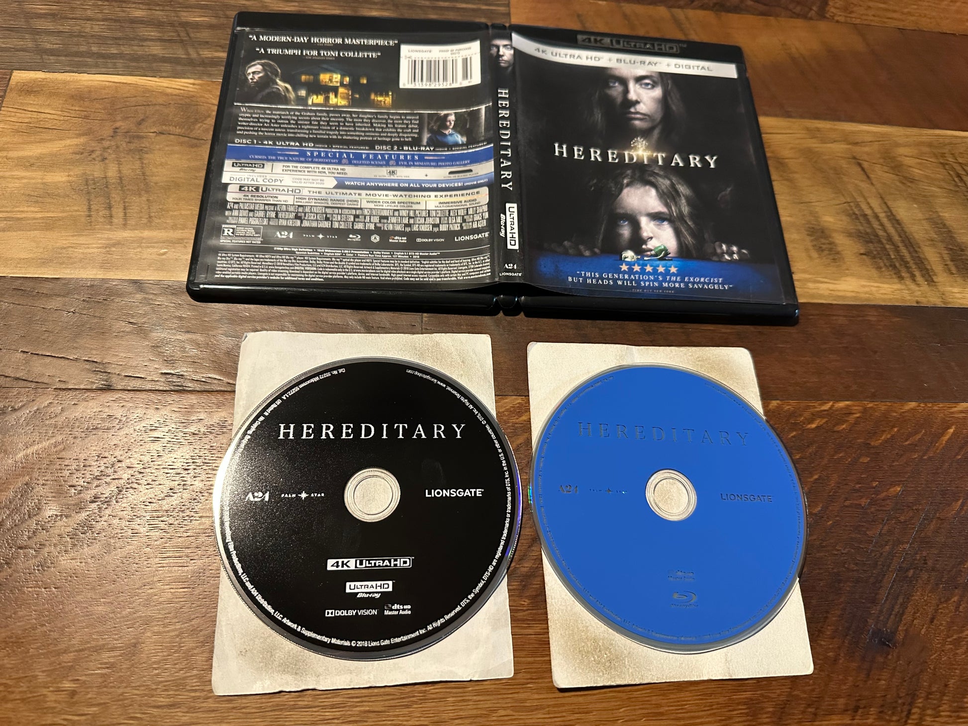 Hereditary 4K Ultra HD/Blu ray-Lionsgate-2 Disc-2018 Horror-No Digital ...