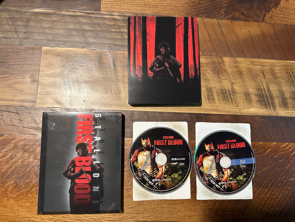 Rambo First Blood (4K Ultra HD/Blu ray, Steelbook, Slipcover, No Digit ...
