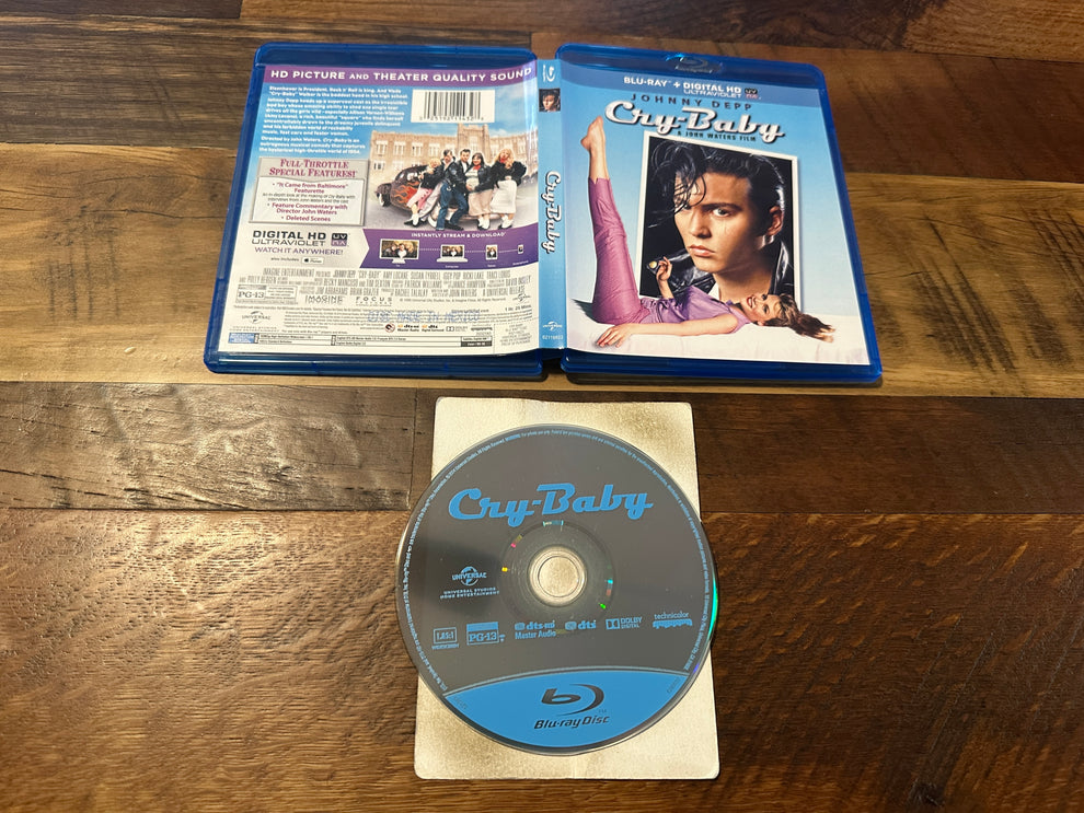Cry-Baby (Blu ray, Universal, John Waters Film, Johnny Depp, No Digita ...