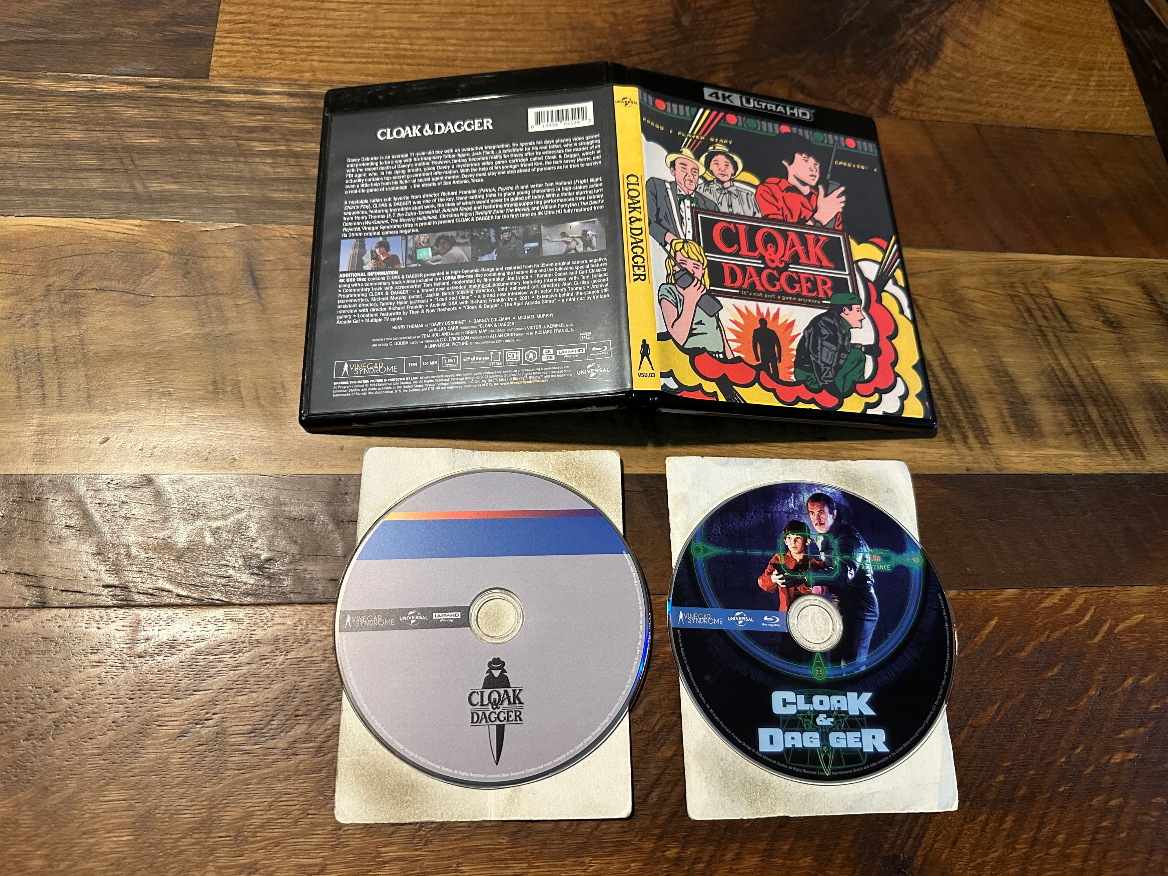 Cloak & Dagger (4K Ultra HD/Blu ray, Vinegar Syndrome, 80’s Classic ...