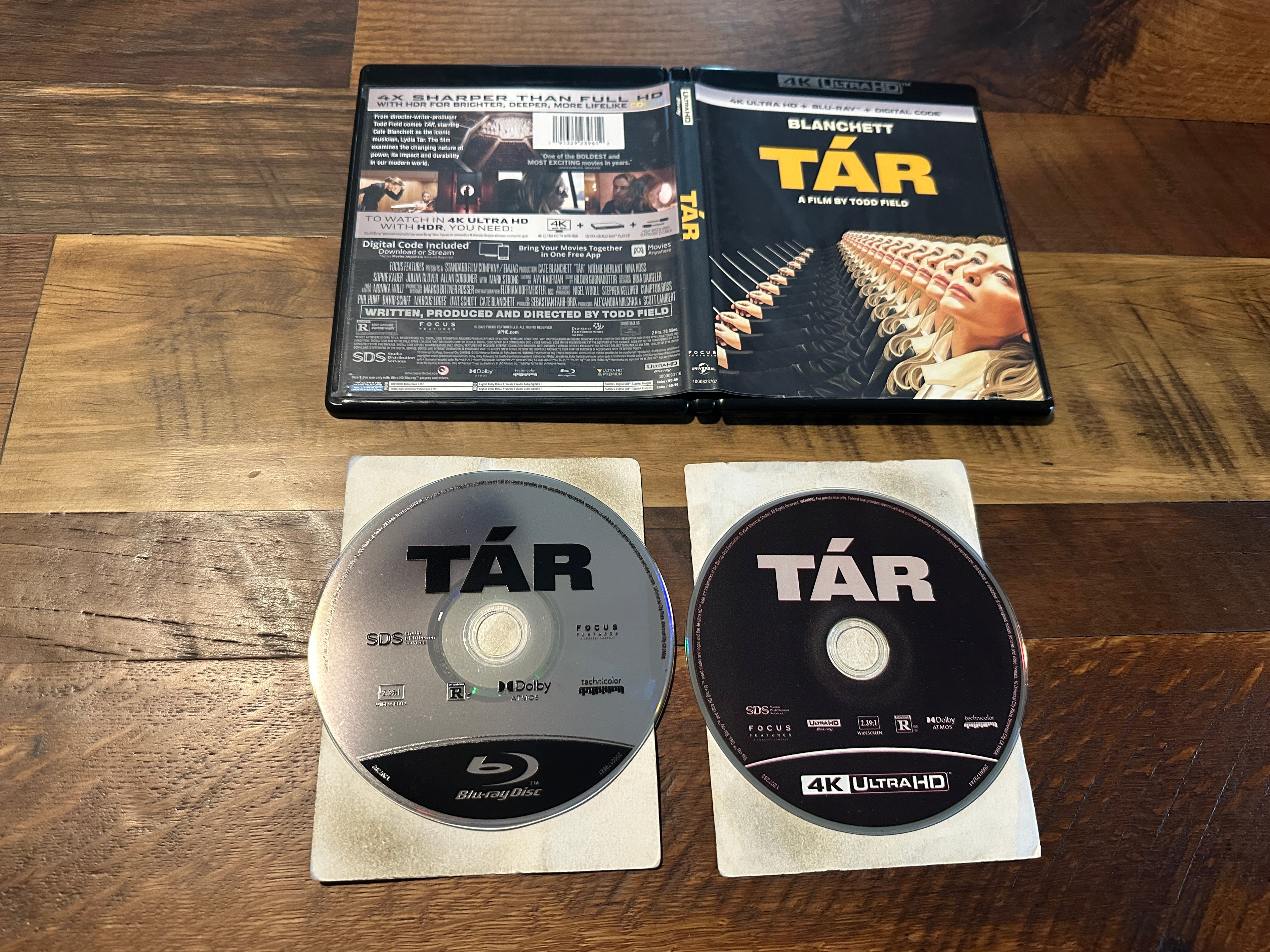 Tar 4K Ultra HD/Blu ray-Universal-2022 Classic-2 Disc-No Digital ...