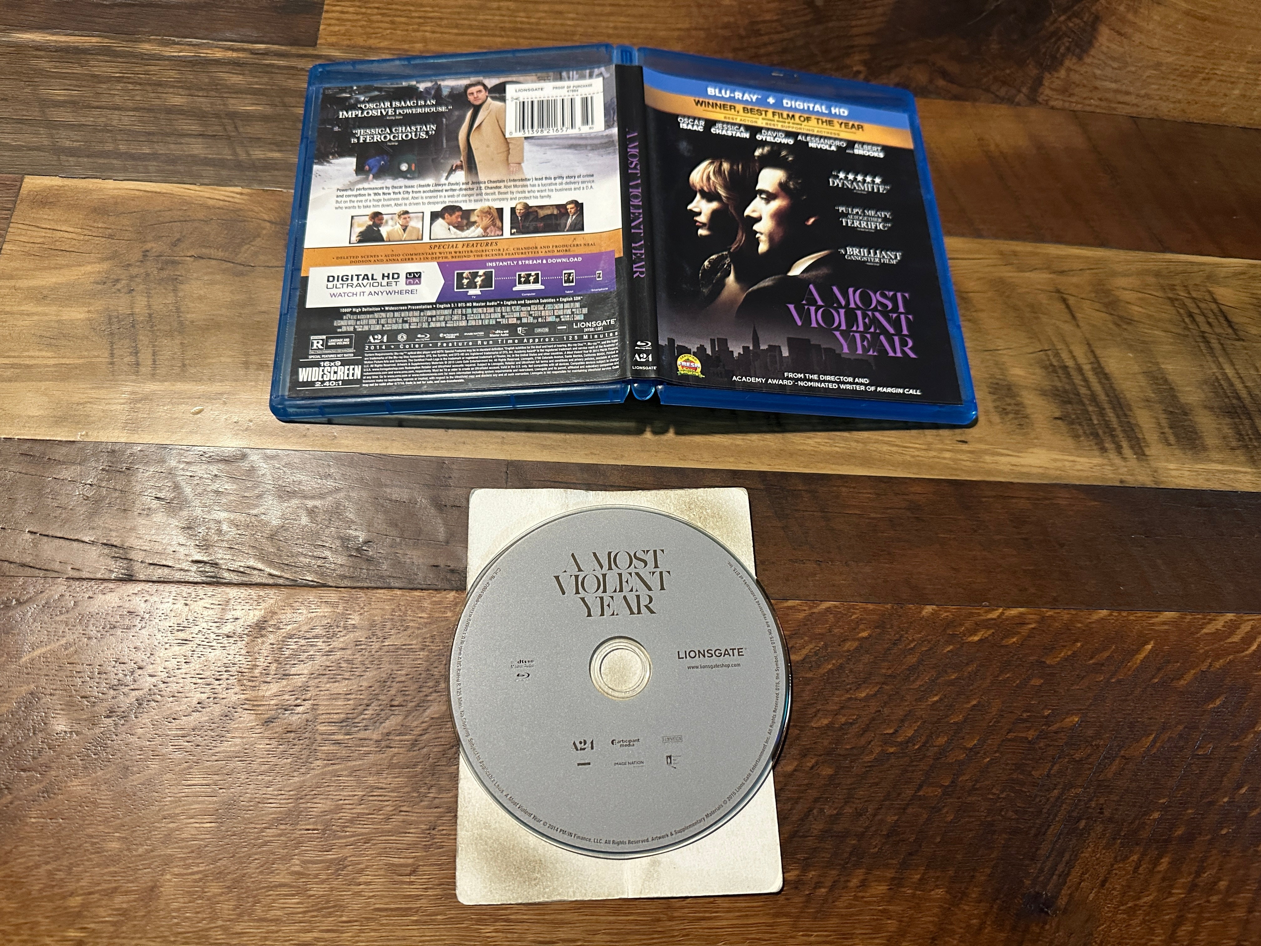 A Most Violent Year (Blu ray, Lionsgate, 2014 Classic, No Digital ...