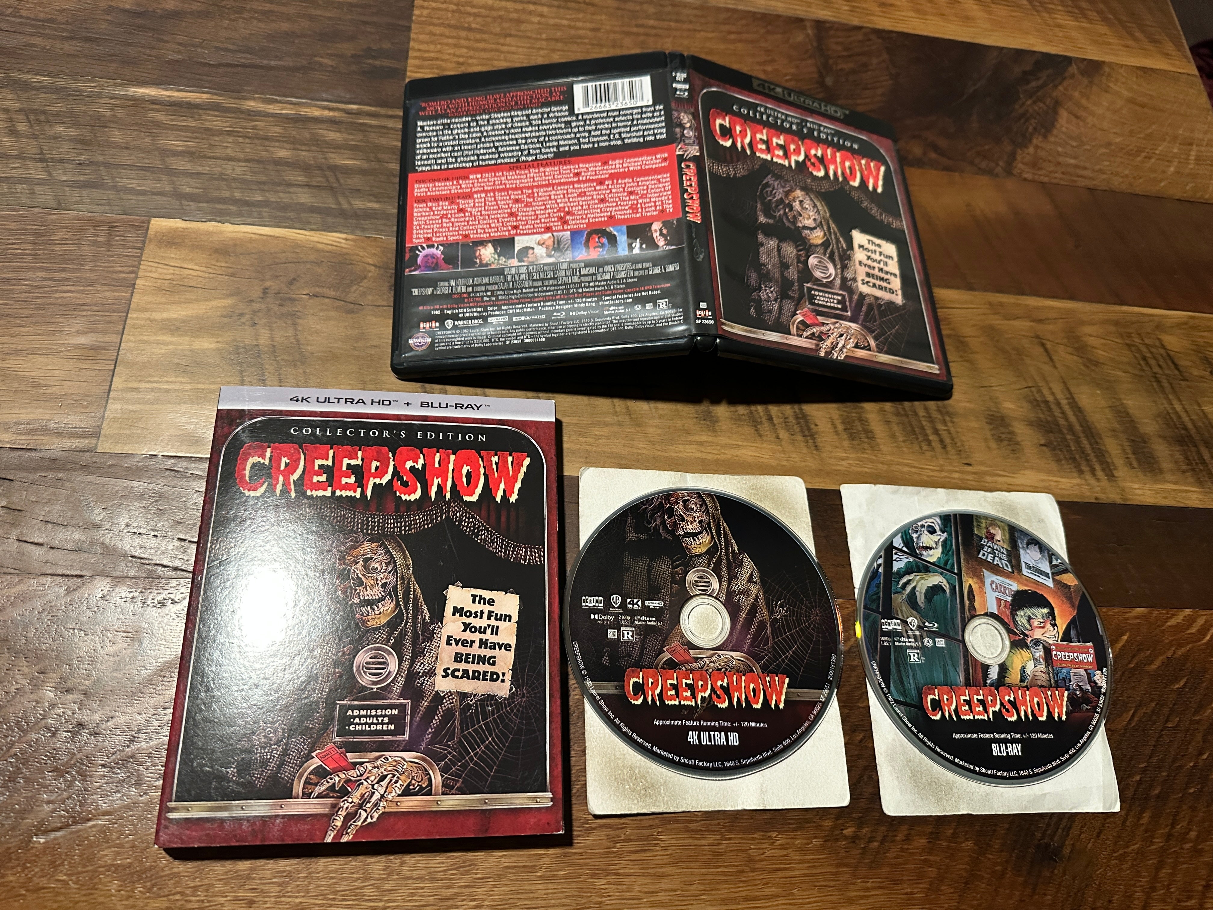 Creepshow (4K Ultra HD/Blu ray, Scream Factory, Slipcover, Horror Clas ...